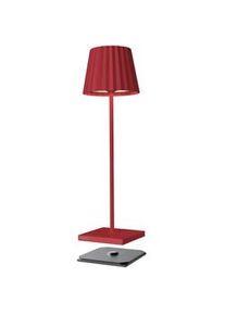 LED-Tischleuchte Troll 2.0 Sompex rot, 38. Schirm 9xFuß 10xFuß 10 cm