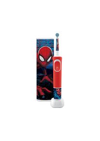 Oral-B Kids Spiderman, elektrische Kinderzahnbürste Rot