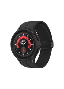 Samsung Galaxy Watch5 Pro BT 45 mm Smartwatch Titan Fluorkautschuk, M/L, Black Titanium
