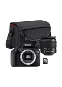 Canon EOS 2000D Kit + Tasche SB130 und Speicherkarte SD 16GB Spiegelreflexkamera, 24,1 Megapixel, 18-55 mm Objektiv (EF-S), WLAN, Schwarz