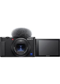 Sony ZV-1 Vlogging Kamera, seitlich klappbares Selfie-Display, 4K Digitalkamera Schwarz, , 2.7x opt. Zoom, Xtra Fine Selfie-Touchdisplay, WLAN