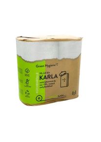 Green Hygiene® KARLA Küchenrolle, Großrolle, 3-lagig, Umweltfreundliche Küchentücher aus 100% Recyclingpapier, 1 Packung = 2 Rollen à 100 Blatt