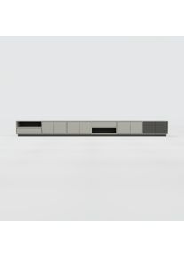 MYCS Lowboard Grau - TV-Board: Schubladen in Grau & Türen in Grau - Hochwertige Materialien - 450 x 46 x 34 cm, Komplett anpassbar