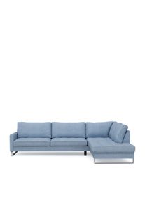 Rivièra Maison Rivièra Maison - West Houston Corner Sofa Chaise Longue Right, washed cotton, ice blue - Kleur: Blau