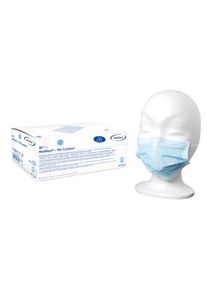 MaiMed® FM Comfort medizinischer OP Mundschutz, mit Gummizug, Gesichtsmaske nach EN 14683 Typ II, 3-lagig, 1 Box = 50 Stück, blau