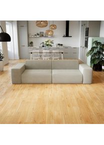 MYCS Sofa 3-Sitzer Lichtgrau Feingewebe - Elegantes, gemütliches 3-Sitzer Sofa: Hochwertige Qualität, einzigartiges Design - 266 x 72 x 107 cm, konfigurierbar