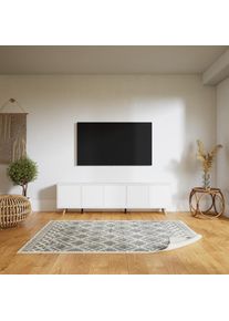 MYCS Lowboard Weiß - Designer-TV-Board: Türen in Weiß - Hochwertige Materialien - 190 x 52 x 34 cm, Komplett anpassbar