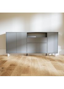 MYCS Sideboard Grau - Sideboard: Schubladen in Grau & Türen in Grau - Hochwertige Materialien - 190 x 91 x 34 cm, konfigurierbar