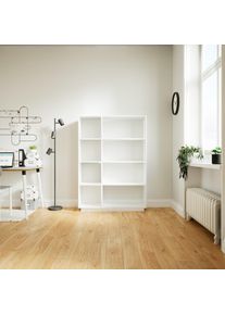 MYCS Aktenregal Weiß - Flexibles Büroregal: Hochwertige Qualität, einzigartiges Design - 115 x 162 x 34 cm, konfigurierbar