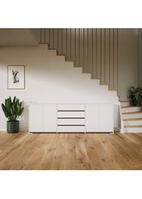 MYCS Sideboard Weiß - Sideboard: Schubladen in Weiß & Türen in Weiß - Hochwertige Materialien - 226 x 81 x 34 cm, konfigurierbar