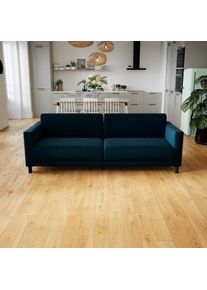 MYCS Sofa 3-Sitzer Samt Nachtblau Samt - Elegantes, gemütliches 3-Sitzer Sofa: Hochwertige Qualität, einzigartiges Design - 225 x...