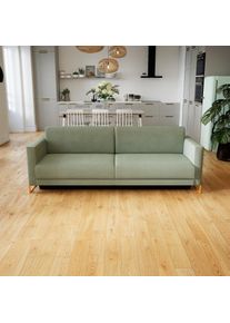 MYCS Sofa 3-Sitzer Minzgrün Strukturgewebe - Elegantes, gemütliches 3-Sitzer Sofa: Hochwertige Qualität, einzigartiges Design - 224 x 75 x 98 cm, konfigurierbar