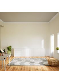 MYCS Sideboard Weiß - Sideboard: Schubladen in Weiß & Türen in Weiß - Hochwertige Materialien - 300 x 79 x 34 cm, konfigurierbar