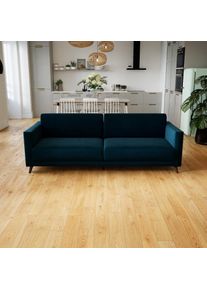 MYCS Sofa 2-Sitzer Samt Nachtblau Samt - Elegantes, gemütliches 2-Sitzer Sofa: Hochwertige Qualität, einzigartiges Design - 225 x...