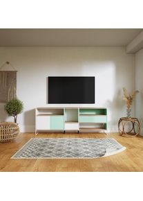 MYCS Sideboard Mint - Sideboard: Schubladen in Weiß & Türen in Mint - Hochwertige Materialien - 190 x 72 x 34 cm, konfigurierbar