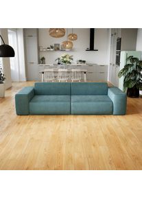 MYCS Sofa 3-Sitzer Samt Pastellblau Samt - Elegantes, gemütliches 3-Sitzer Sofa: Hochwertige Qualität, einzigartiges Design - 266...