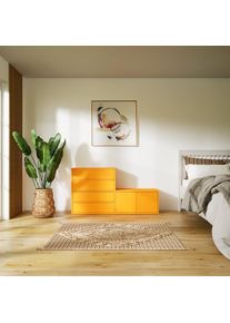 MYCS Sideboard Gelb - Sideboard: Schubladen in Gelb & Türen in Gelb - Hochwertige Materialien - 151 x 79 x 34 cm, konfigurierbar
