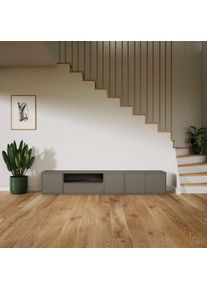 MYCS Lowboard Grau - TV-Board: Schubladen in Grau & Türen in Grau - Hochwertige Materialien - 228 x 41 x 34 cm, Komplett anpassbar