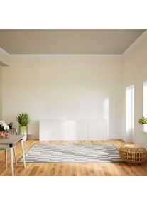 MYCS Sideboard Weiß - Designer-Sideboard: Türen in Weiß - Hochwertige Materialien - 267 x 79 x 34 cm, Individuell konfigurierbar