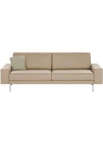Hülsta hülsta Sofa Sofabank aus Leder HS 450 ¦ beige ¦ Maße (cm): B: 240 H: 85 T: 95