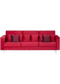 Big Sofa ¦ rot ¦ Maße (cm): B: 245 H: 88 T: 93