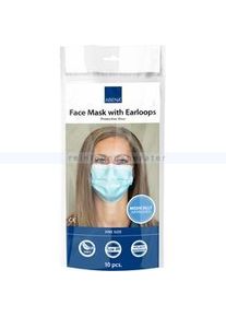 Medizinischer Mundschutz ABENA Gesichtsmaske 3-lagig Typ II mit elastischen Ohrschlaufen, medizinisch nach EN 14683