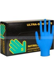 Nitrilhandschuhe ABENA Ultra Sensitive blau S Gr. 7, untsterile Nitrilhandschuhe, 100 Stück/Box