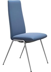 stressless® Polsterstuhl Laurel, High Back, Größe M, mit Beinen aus Stahl in Chrom matt, blau
