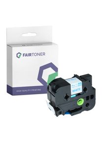 FairToner Kompatibel für Brother P-Touch Cube Pro (TZE-263) Schriftband 36mm/8m Blau auf Weiss