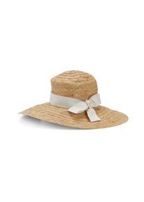 Madeleine Mode MADELEINE Raphiabast-Hut mit breiter Krempe Damen natur/wollweiß / hellbraun