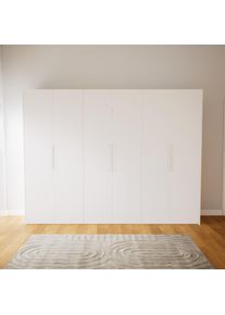 MYCS Kleiderschrank Weiß - Individueller Designer-Kleiderschrank - 304 x 232 x 62 cm, Selbst Designen, Böden/Schublade...