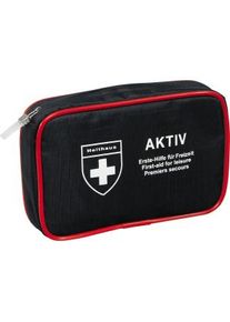 Holthaus Medical GmbH & Co. KG Holthaus Medical AKTIV Erste-Hilfe-Verbandtasche für Freizeit, Kompakte Erste Hilfe Tasche für unterwegs und Zuhause, 24-teiliges Set, Maße: 16 x 11 x 4 cm, Farbe: Blau-Rot