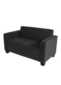 MCW 2er Sofa Couch Moncalieri Loungesofa Stoff/Textil ~ anthrazit-grau
