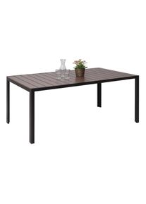 Gartentisch MCW-F90, Tisch Bistrotisch, WPC-Tischplatte 160x90cm ~ braun