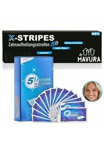 MAVURA White Stripes X-STRIPES 5D Zahnaufhellung Streifen Whitestrips Bleaching Weiße Zähne