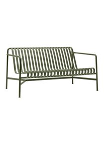 Hay - Palissade Outdoor Lounge Sofa - olivgrün/pulverbeschichtet/BxHxT 139x70x88cm