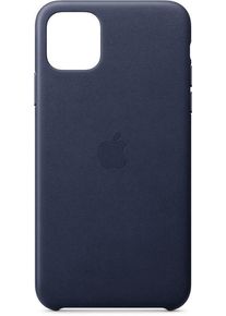 Apple Leder Case für iPhone 11 Pro Max MX0G2ZM/A (mitternachtsblau) Schutz-/Design-Cover