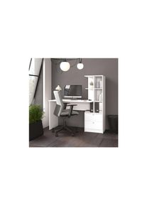 VICCO Schreibtisch Bürotisch Arbeitstisch Denton Weiß 2 Schubladen Ablage Fächer