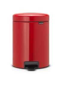 Brabantia Treteimer NEWICON, 5 Liter, Stylischer Abfallbehälter mit herausnehmbaren Innenbehälter, Farbe: Passion Red