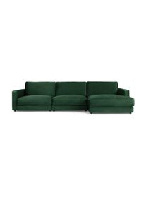 Sitzfeldt - Panama Sofa Chaiselounge rechts 331x170x82cm - grün/Samt Riviera Davis 38/LxBxH 331x170x82cm
