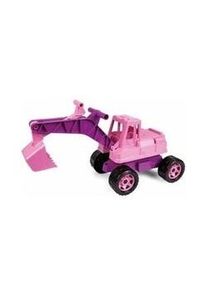 LENA® 02137 - Starke Riesen: Bagger, Sitz-Bagger, Sandspielzeug, Outdoor, 70 cm rosa