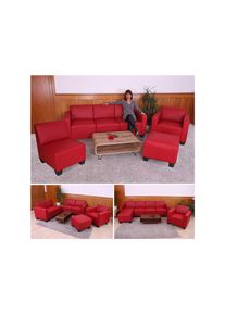 MCW Couch-Garnitur Moncalieri 3-1-1-1 ~ rot