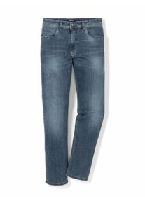 Walbusch Herren Sommer Jeans T400 Regular Fit einfarbig Mid Blue