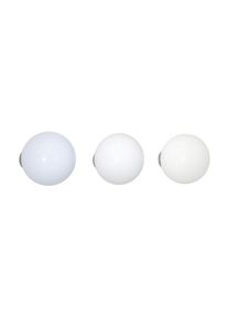 Vitra - Coat Dots Garderobenhaken 3er-Set - weiß/Ø5cm/Tiefe 5-7,2 cm/inkl. Befestigungsmaterial