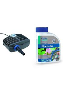 Oase 51104 Filter- und Bachlaufpumpe AquaMax Eco Classic 14500 | Filterpumpe | Bachlaufpumpe & AquaActiv BioKick Fresh 500 ml für 10.000 l - Filterbakterien Starterbakterien für Schwimmteich