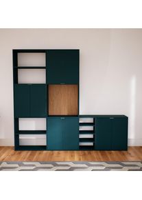 MYCS Aktenregal Blaugrün - Flexibles Büroregal: Türen in Blaugrün - Hochwertige Materialien - 264 x 233 x 34 cm, konfigurierbar
