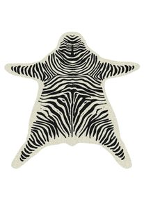 Salonloewe Fußmatte waschbar Zebra Look Shape 126x128 cm Sauberlaufmatte, Fußabtreter außen, Motiv-Fußmatte, Wohnmatte