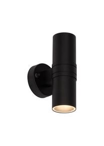 Brilliant Lampe Hanni LED Außenwandleuchte 2flg schwarz 2x LED-PAR51, GU10, 3W LED-Reflektorlampen inklusive, (250lm, 3000K) IP-Schutzart: 44 - spritzwassergeschützt