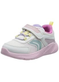 Geox Baby-Mädchen B SPRINTYE Girl Sneaker, White/Multicolor, 21 EU
