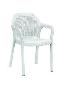 Lechuza Stapelstuhl, weiß, Hochwertiger Kunststoff, Ergonomische, luftdurchlässige Sitzfläche, Platzsparend stapelbar, 10900, 58x57x84 cm